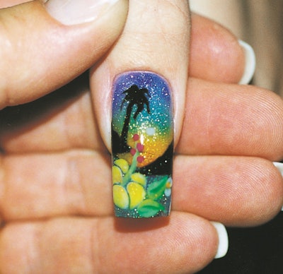 coloured acrylic tips