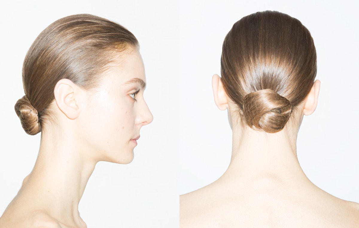 Runway Report: Classic Chignons at Loewe for Paris Fashion Week ...