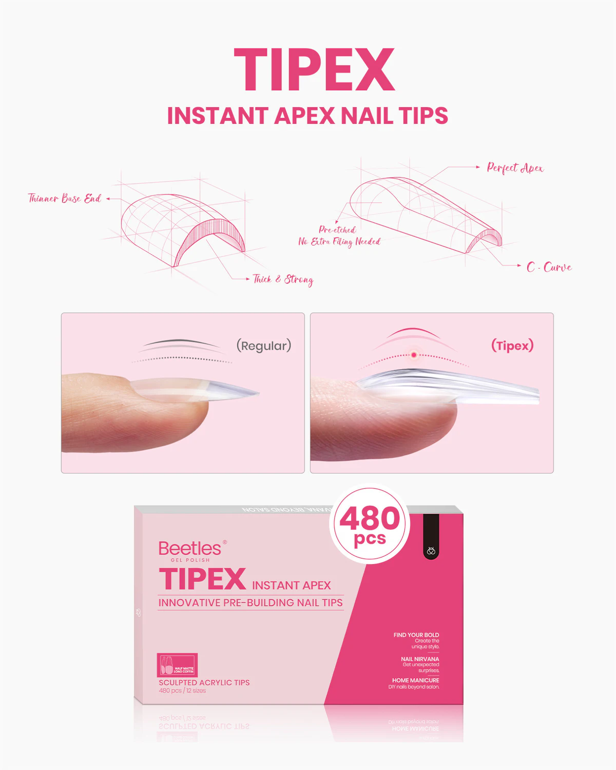 Beetles Gel Polish Launches Tipex Instant Apex Nail Tips | Beauty Launchpad